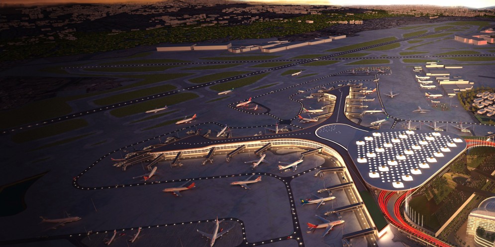 High resolution aerial view of Mumbai airport new terminal T2. Can you ... High resolution aerial view of Mumbai airport new terminal T2. Can you ...
